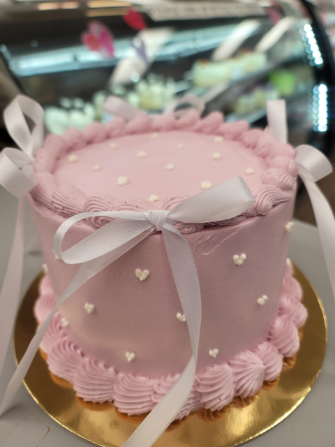 Pink Vintage Ribbon Cake | Goodies Bake Shop