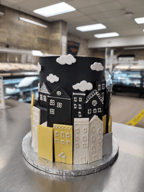 City Skyline Custom Cake - Goodies Bake Shop
